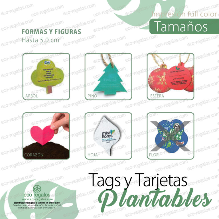 Tarjetas Plantables – Tamaños Cantidad miníma: 1000 Unidades ...